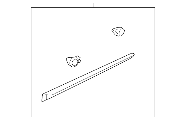 2013-2019 Cadillac XTS Galvano Silver Driver Side Rear Door Molding ...