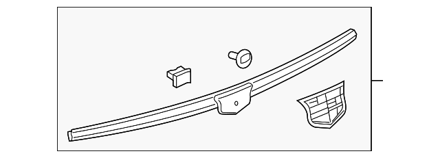 2015-2020 Cadillac Galvano SilverRear Closure Center Applique 84689565 ...