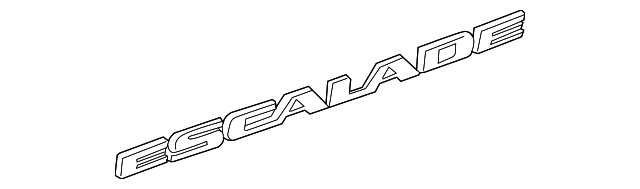 2015-2024 Cadillac Galvano Silver Driver Side Liftgate Escalade Name ...