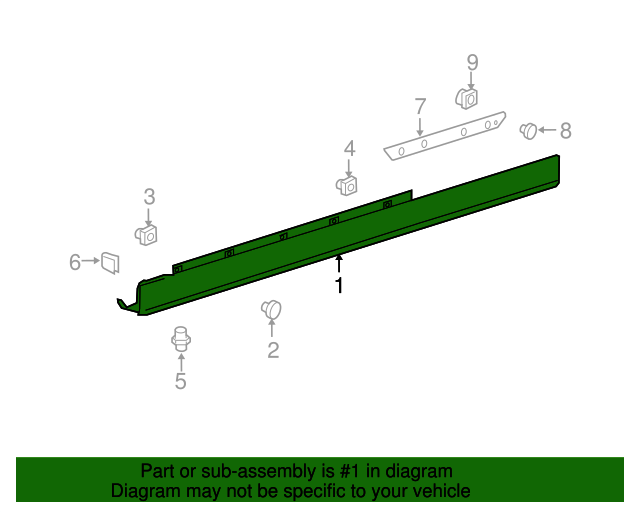 Genuine Sill protection for 2004-2007 Saab 9-3 | Part# 12832823 | Over ...