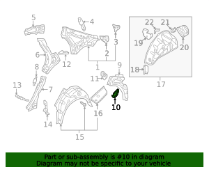 8V5-809-801 - Quarter Panel Reinforcement Bracket 2015-2020 Audi ...