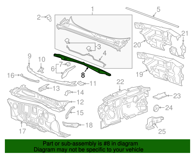 2016 Chevrolet Malibu Extension Panel 23416669 | GMPartsDirect.com