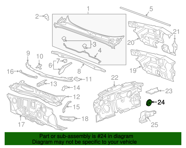 2016-2018 Chevrolet Malibu Passenger Side Plenum Panel Insulator ...