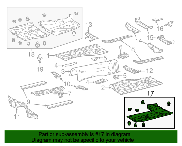 2013-2023 Lexus Under Cover 58165-30110 | OEM Parts Online