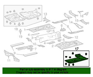 58166-30060 - Floor Pan Splash Shield 2013-2020 Lexus | AutoNationParts.com