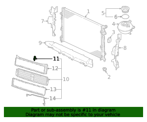 95B-965-501-AA - Radiator Support Air Deflector Actuator 2018-2024 ...