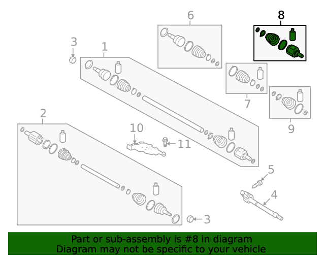 2021-2022 Hyundai Santa Fe Inner Joint 49582-R5650 | OEM Parts Online