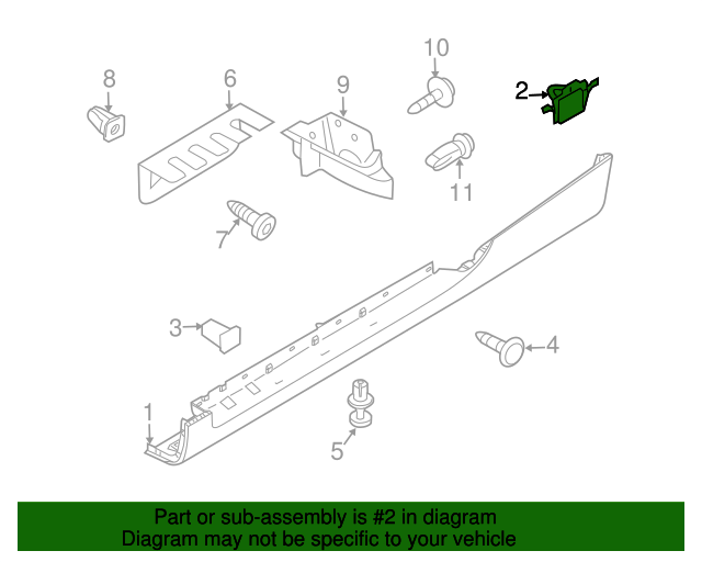 8J0-853-909 - Rocker Panel Molding Clip 2008-2015 Audi | AutoNation Parts