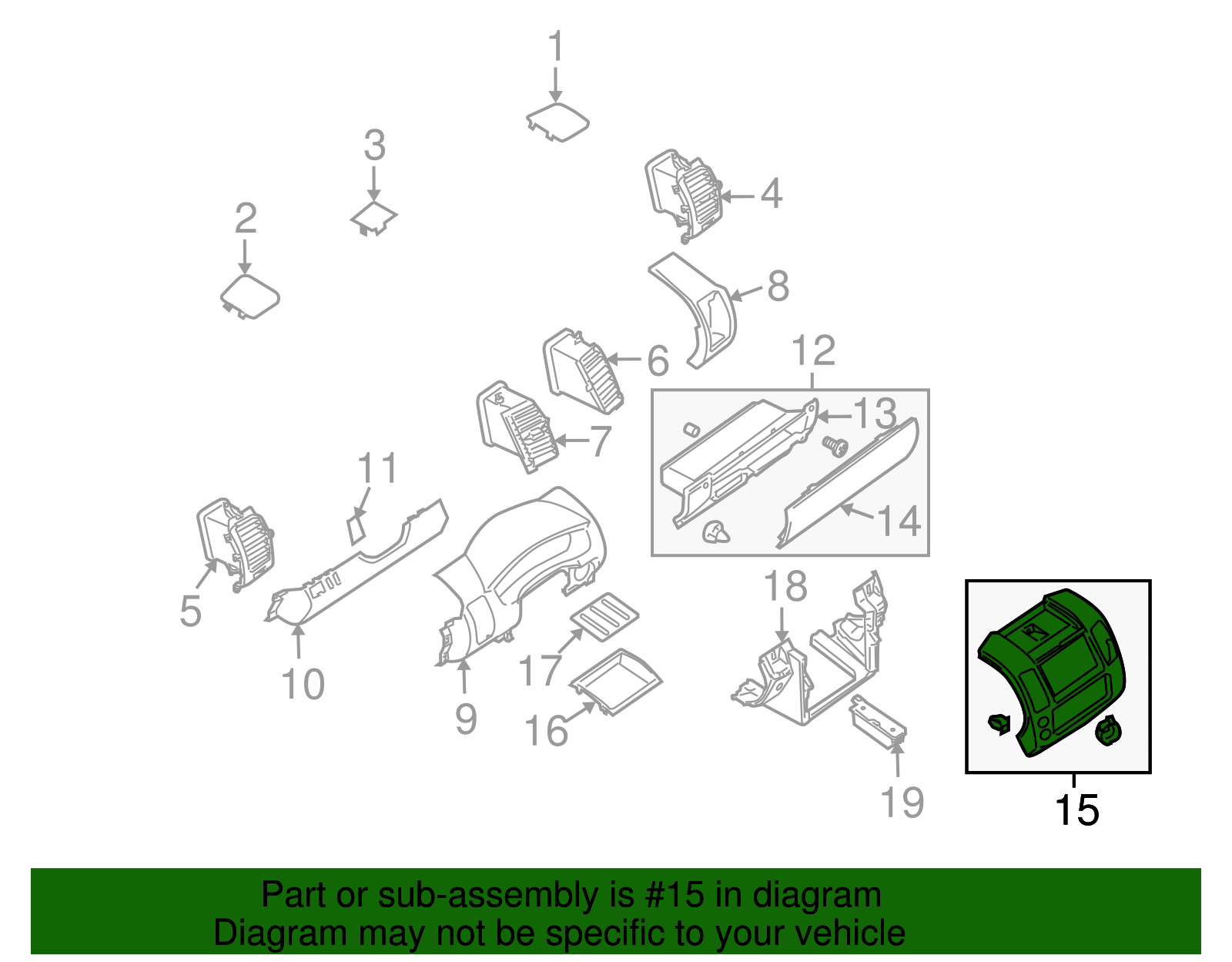 2005-2007 Nissan Pathfinder Upper Trim Panel 68259-EA41A | Nissan Parts ...