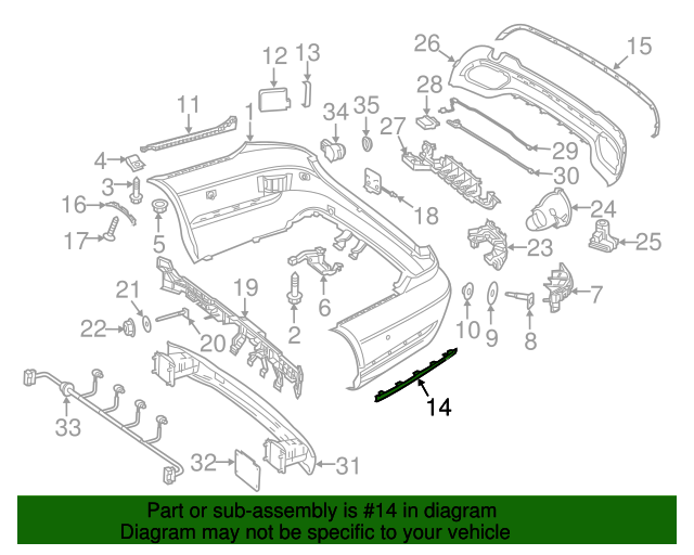 212-885-38-21 - Bumper Trim 2014-2016 Mercedes-Benz | Mercedes-Benz USA ...