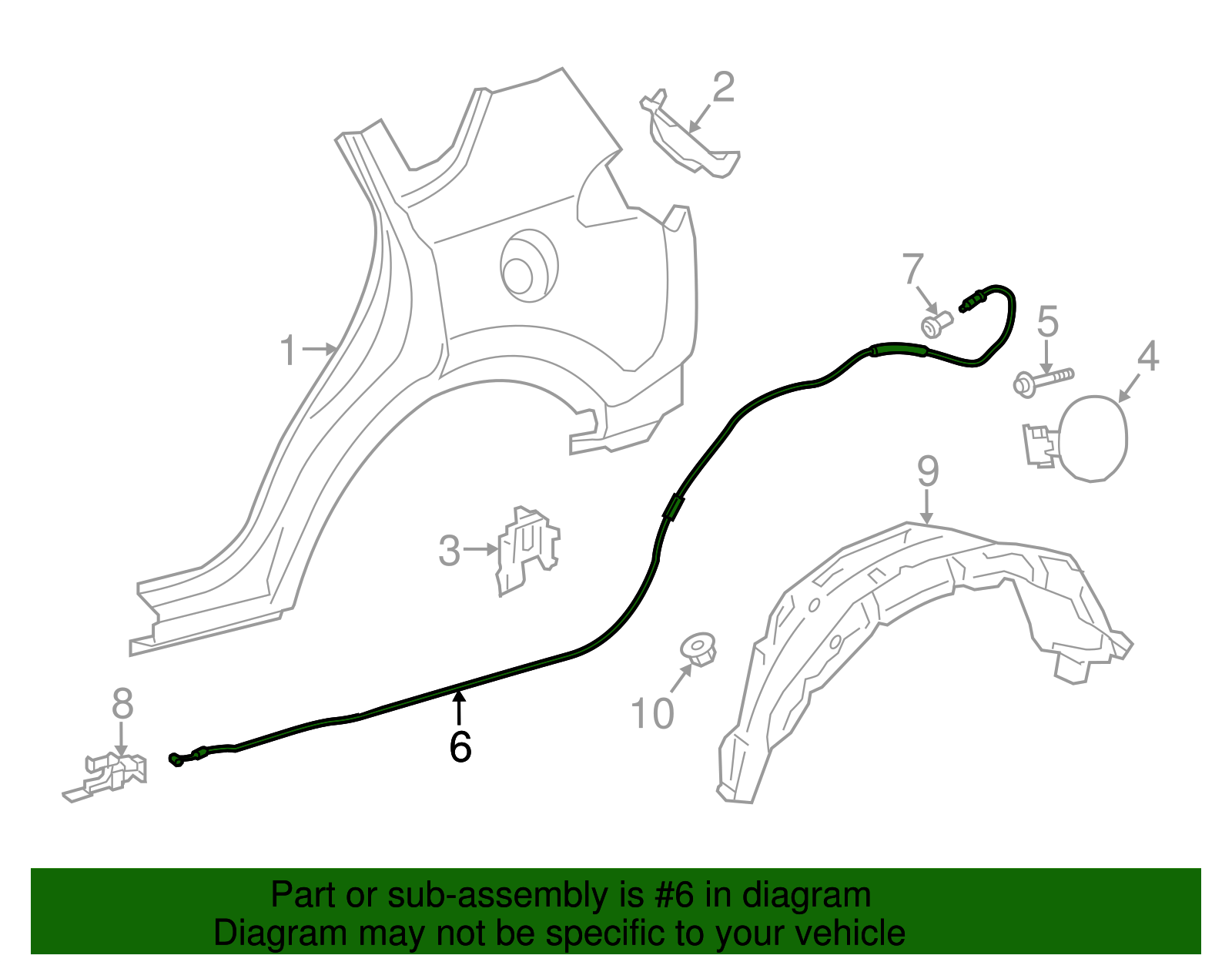 2013-2018 Toyota RAV4 Release Cable 77035-42171 | Toyota Parts Center
