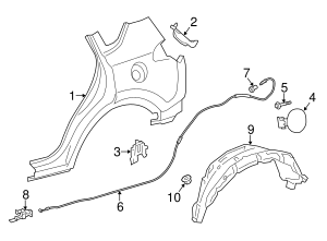 2013-2018 Toyota RAV4 Quarter Panel 61602-42080 | Toyota Parts