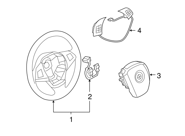 32306998946 - 2006-2015 BMW Steering Wheel Wiring Harness (32-30-6-998 ...