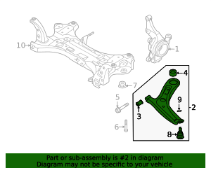 2020-2025 Hyundai Venue Lower Control Arm 54500-K2000 | OEM Parts Online