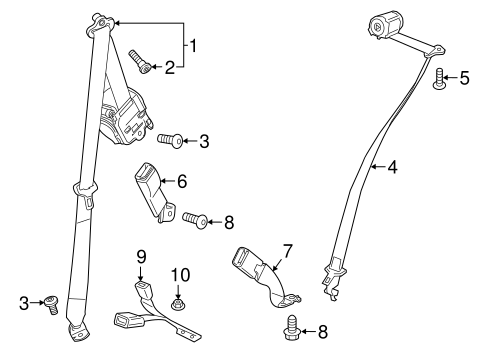 Seat Belt for 2020 Chevrolet Traverse | GMPartsDirect.com