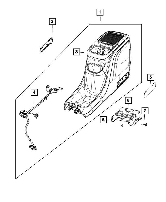 2022-2025 Chrysler Floor Console Base 7JV67DX9AA | My Mopar Parts