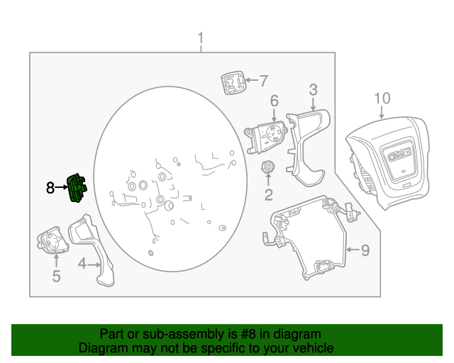 2014-2022 GM Jet Black Radio Control Switch 23134240 | GMPartsDirect.com