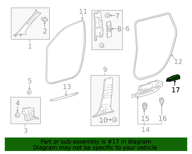 67926-0E040-C0 - Insert Panel - 2020-2021 Toyota Highlander | OEM ...