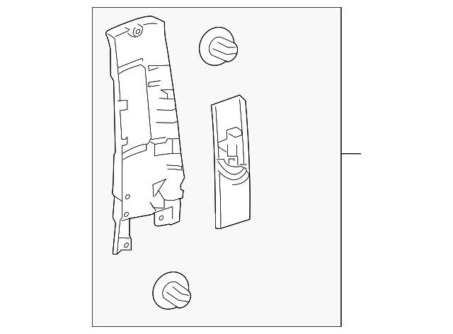 2020-2021 Toyota Highlander Upper Center Pillar Trim 62420-0E090-B0 ...