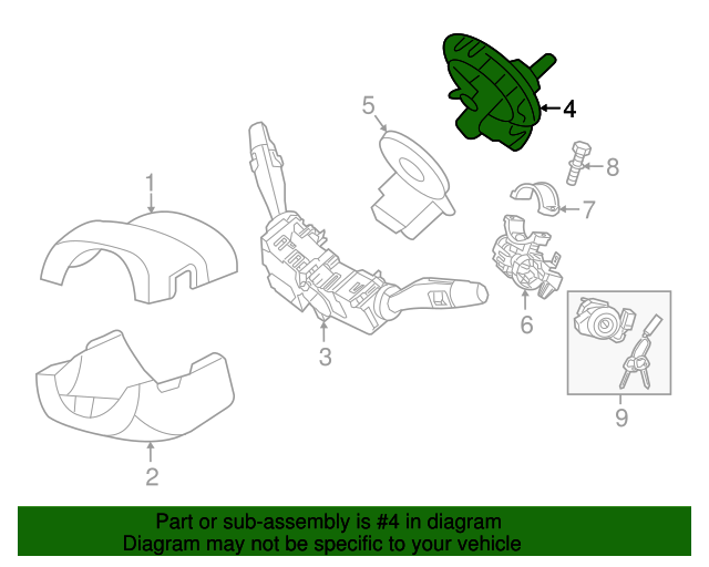 2017-2018 Kia Sedona Clock Spring 93490-A9420 | OEM Parts Online