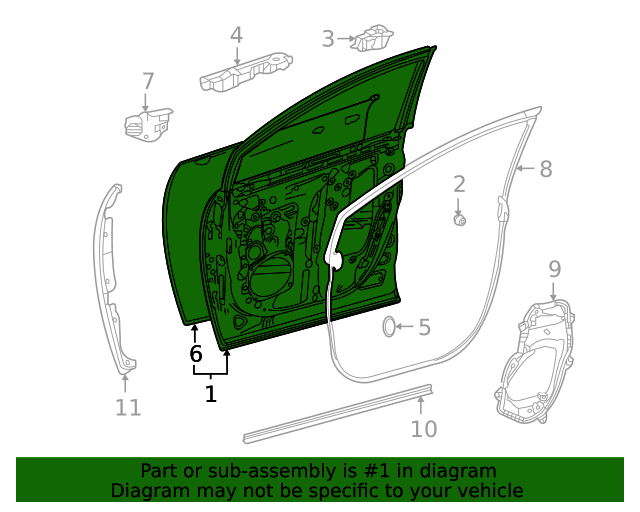 2021-2023 Toyota Sienna Door Shell 67002-08080 | Toyota Parts Center