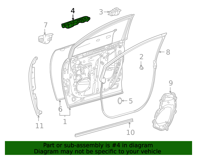 2021-2024 Toyota Sienna Door Shell Seal 67837-08030 | Toyota Parts Center