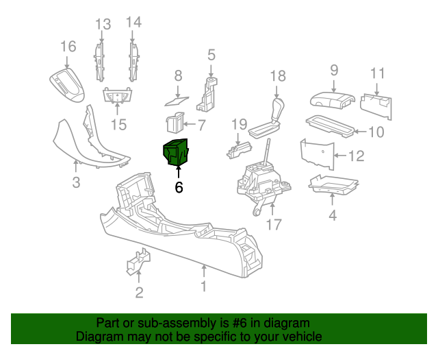 2006-2011 Mercedes-Benz Console Compartment 219-680-03-50 ...