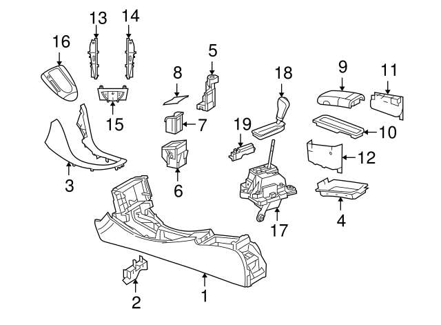 2006-2011 Mercedes-Benz Compartment Box 219-680-03-50 | MB OEM Parts