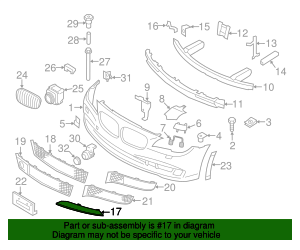 51-11-8-099-323 - Bumper Trim 2010-2015 BMW | AutoNationParts.com