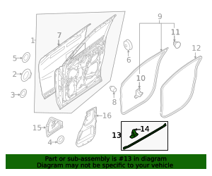 5725A465 - Lower Weather-Strip 2022-2024 Mitsubishi | Mitsubishi Direct ...