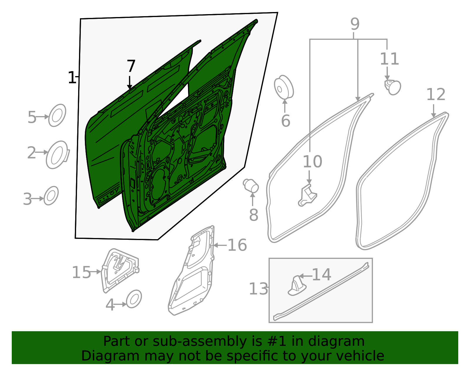 2022-2024 Mitsubishi Door Shell 80101W360P | Mitsubishi Parts Warehouse