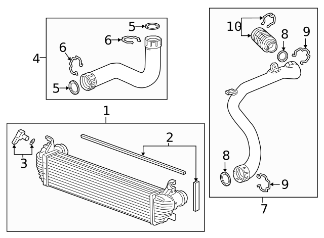 2019-2024 GM Charge Air Cooler Outlet Air Hose 23273935 GM | FLOW