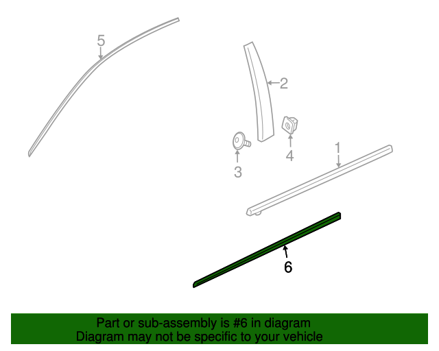 22798887 - Primed Front Passenger Side Door Molding 2013-2016 Chevrolet ...