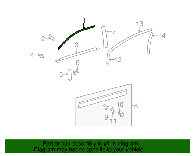 75753-0T010 - Upper Molding - 2009-2015 Toyota Venza | Lithia Toyota Parts