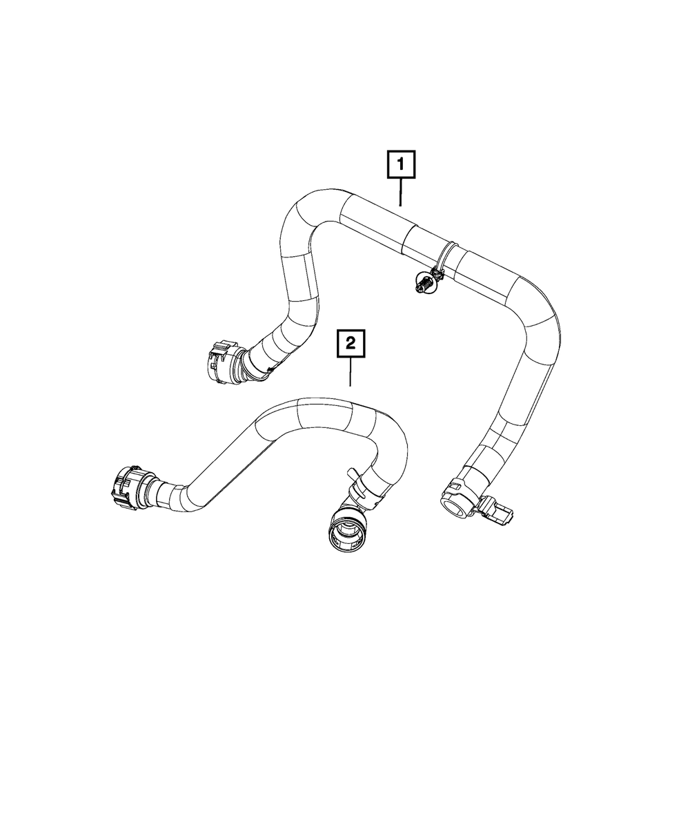 2019-2023 Jeep Cherokee Heater Return Hose 68297867AA | QuirkParts