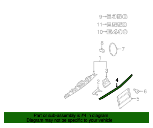 207-757-00-89 - Trim Molding 2010-2017 Mercedes-Benz | Mercedes-Benz ...