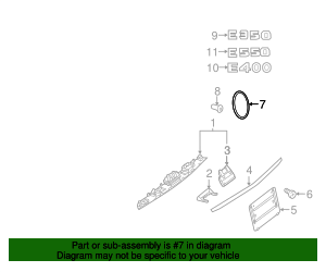 207-817-02-16 - Deck Lid Emblem 2010-2017 Mercedes-Benz | Mercedes-Benz ...