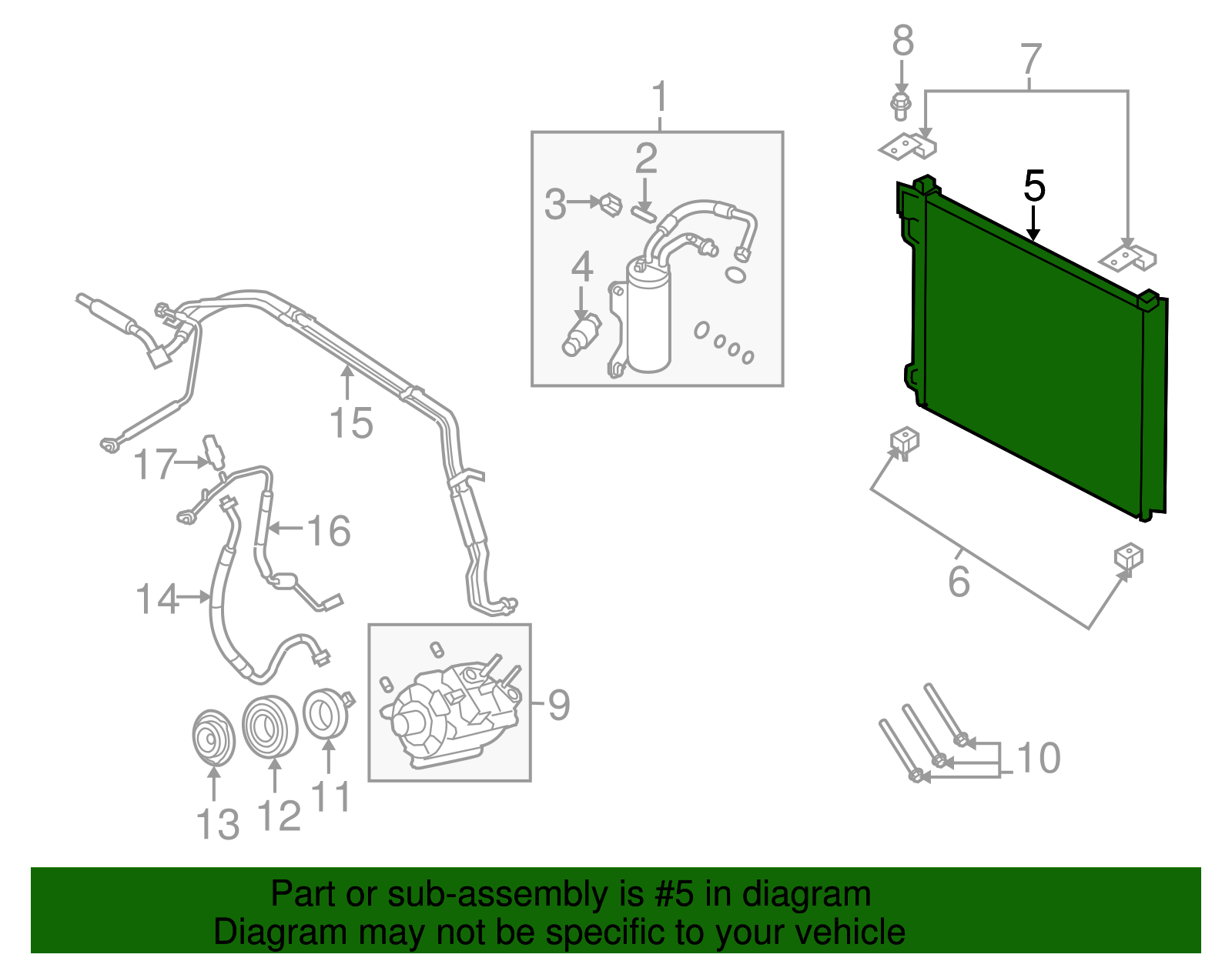 Genuine OEM Ford Part - A/C Condenser 9C2Z-19712-B | Genuine OEM Ford ...