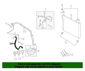 Genuine OEM Ford Part - A/C Refrigerant Suction Hose CC2Z-19835-A ...