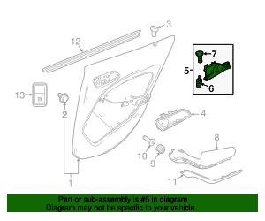 204-760-02-70-4592 - Handle, Outside 2014-2016 Mercedes-Benz | Mercedes ...