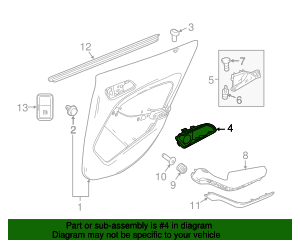 246-730-04-48 - Handle Bezel 2014-2020 Mercedes-Benz | Mercedes-Benz ...