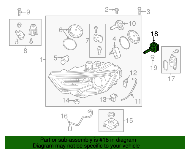 2016-2023 Audi Headlamp Bulb 8W0-941-235-A | TascaParts.com