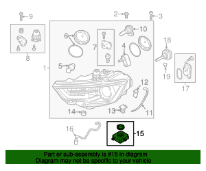 4G0-907-397-R - Headlight Control Module 2015-2020 Audi ...