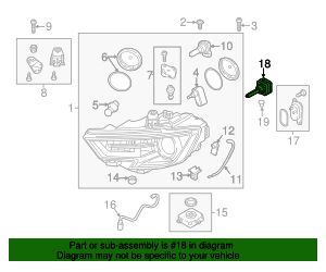 2016-2024 Audi Headlamp Bulb 8W0-941-235-A | OEM Parts Online