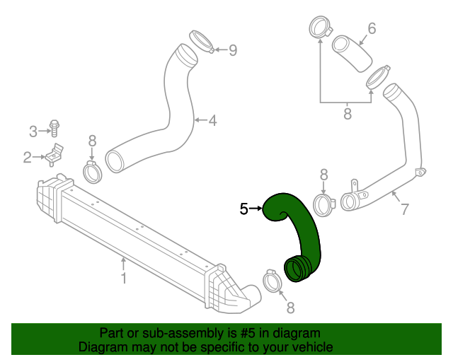 2012-2016 Volvo Air Hose 31319173 | TascaParts.com