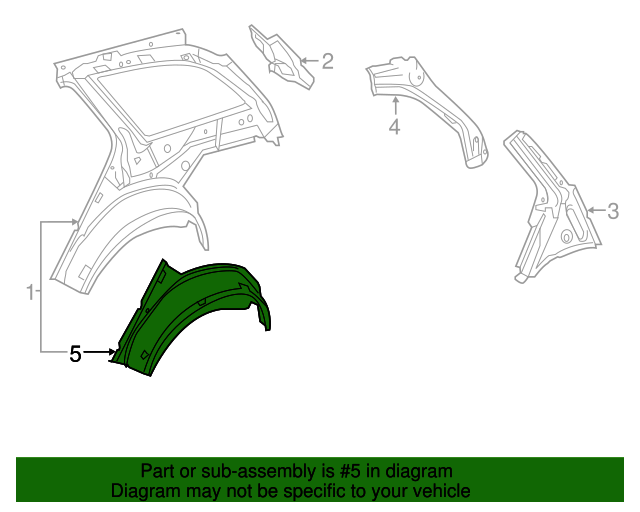 212-637-00-76 - Wheel Housing Side Panel 2011-2016 Mercedes-Benz ...