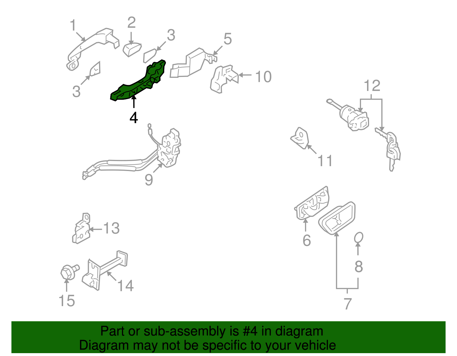 2006-2010 Hyundai Sonata Handle Base 82665-3K000 | OEM Parts Online