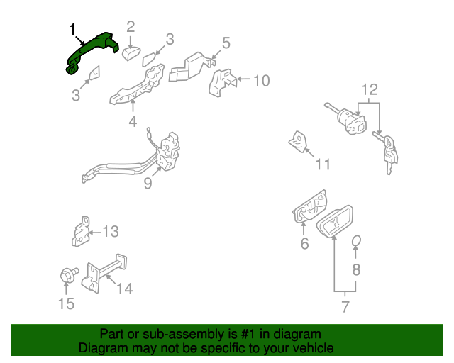 2006-2010 Hyundai Sonata Handle, Outside 82651-3K000 | OEM Parts Online