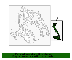 2013-2016 Mazda CX-5 Outer Pillar KD53-70-44X | Florida Mazda Parts