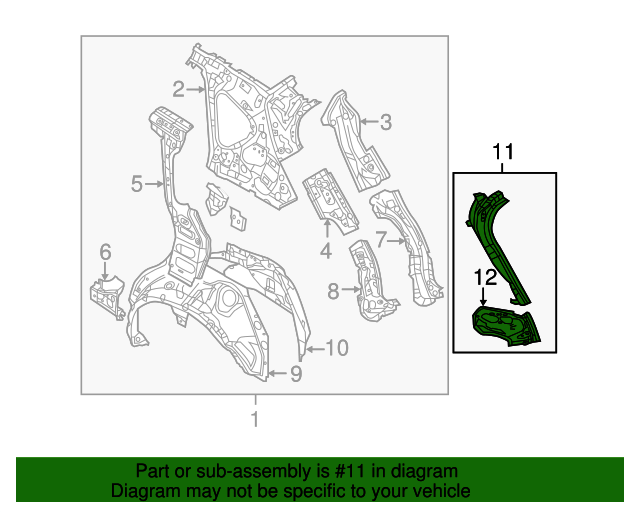 2013-2016 Mazda CX-5 Outer Pillar - Passenger Side (RH) KD53-70-44X ...